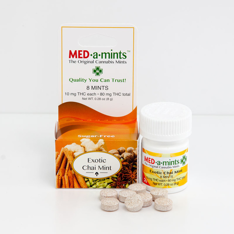 Exotic Chai Mint - 80 mg THC Mints - MEDAMINTS